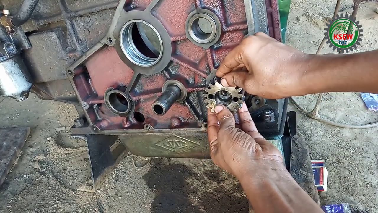 China diesel engine weight bearing install. - YouTube