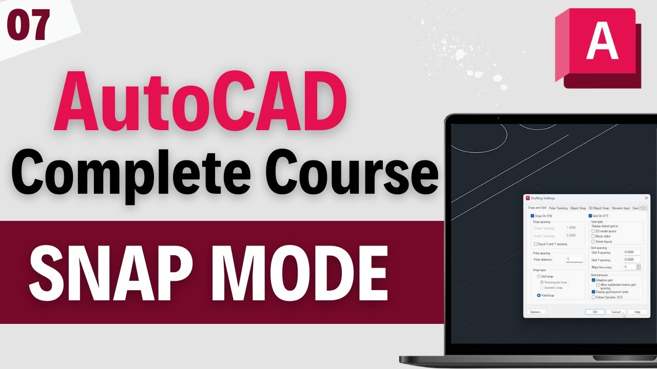 Snap Mode In AutoCAD Complete Tutorial Polar Snap Grid Snap And Snap Mode In AutoCAD Complete Tutorial Polar Snap Grid Snap And