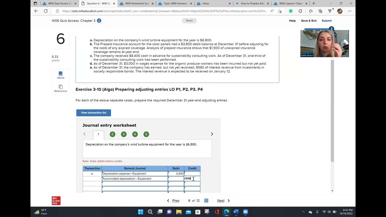 W06 Homework Presentations: Chapter 3 - ACCTG 201 Group 4- Brielle Stevens - YouTube