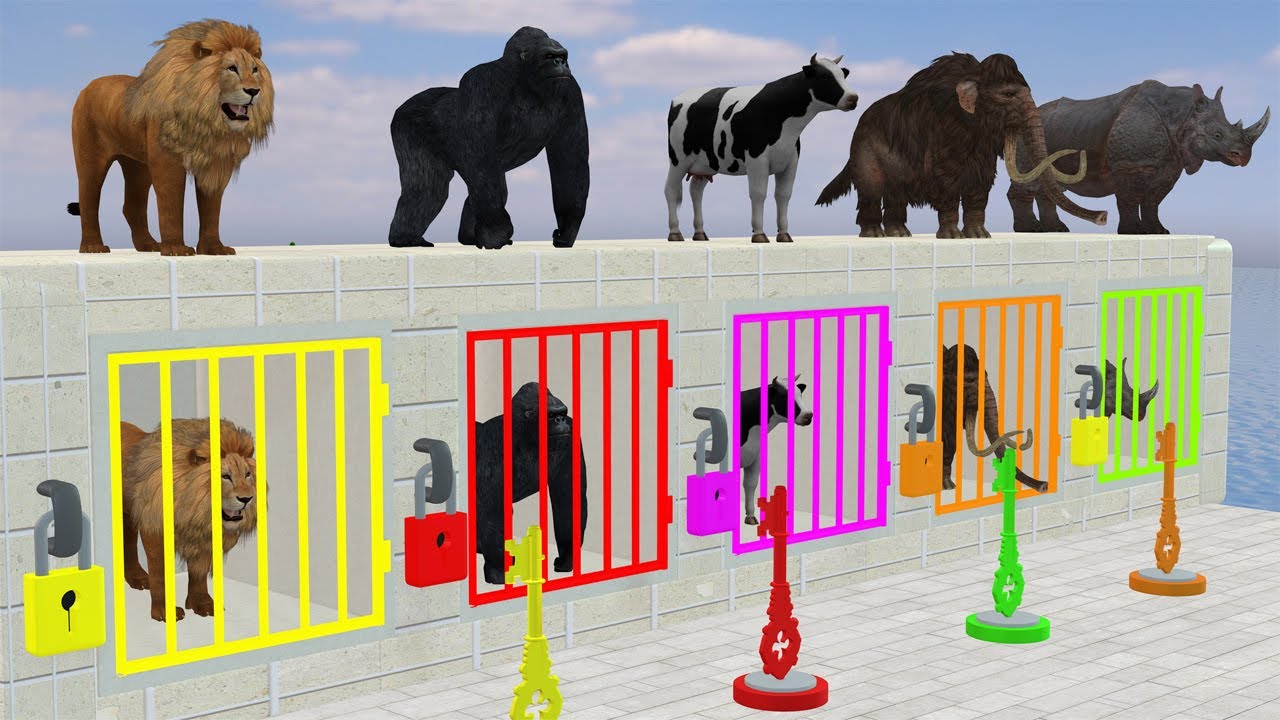 Cow Mammoth Elephant Dinosaur Gorilla Guess The Right Key ESCAPE ROOM ...