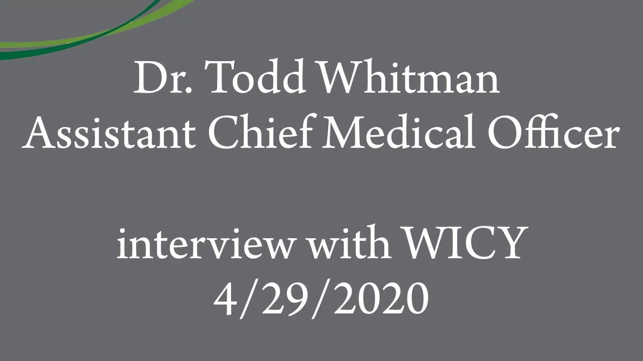 Dr. Todd Whitman Interview with WICY April 29, 2020 - YouTube