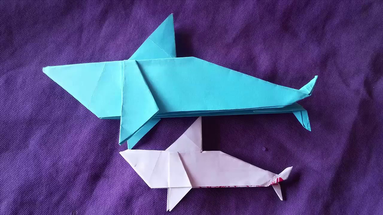 how to make Sharks Paper - YouTube