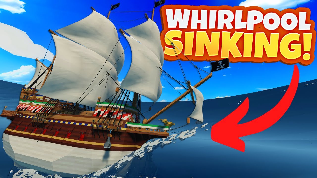 Our Jank Pirate Ship Got Sucked into a Giant Whirlpool! (Stormworks ...