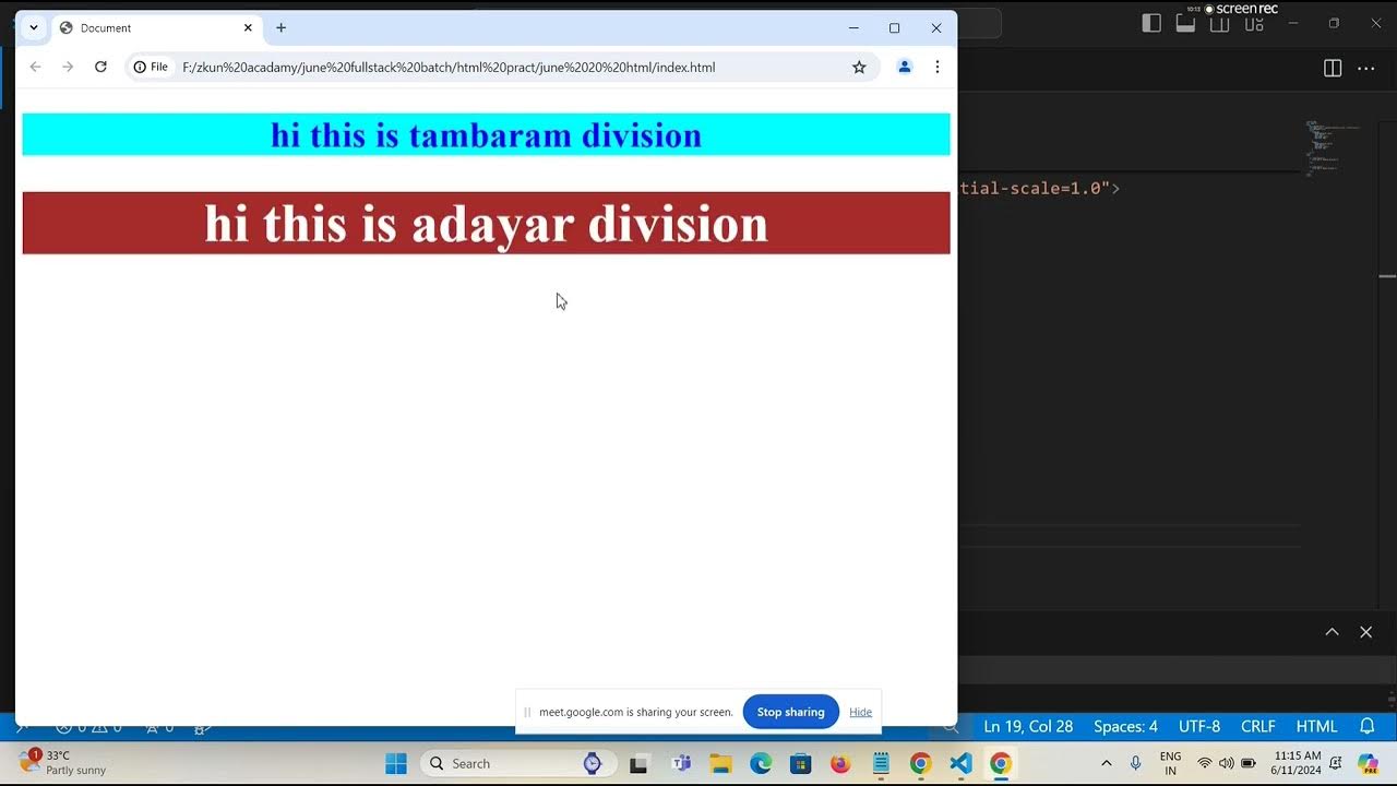 JUNE 11 HTML CLASS 3 #html #beginners #tamil - YouTube