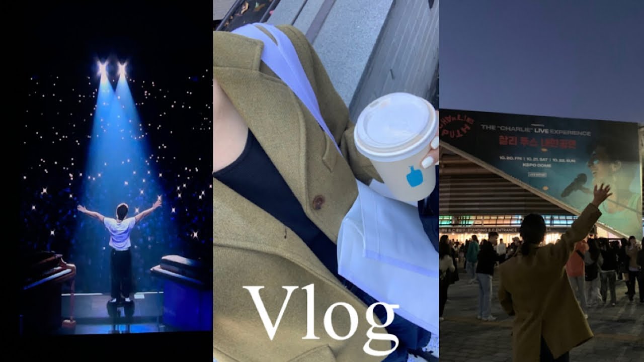 Vlog 직장인 브이로그 찰리푸스 내한공연 나홀로 쇼핑하고 콘서트 타낫 세일 직장인 데일리룩 위드아웃썸머