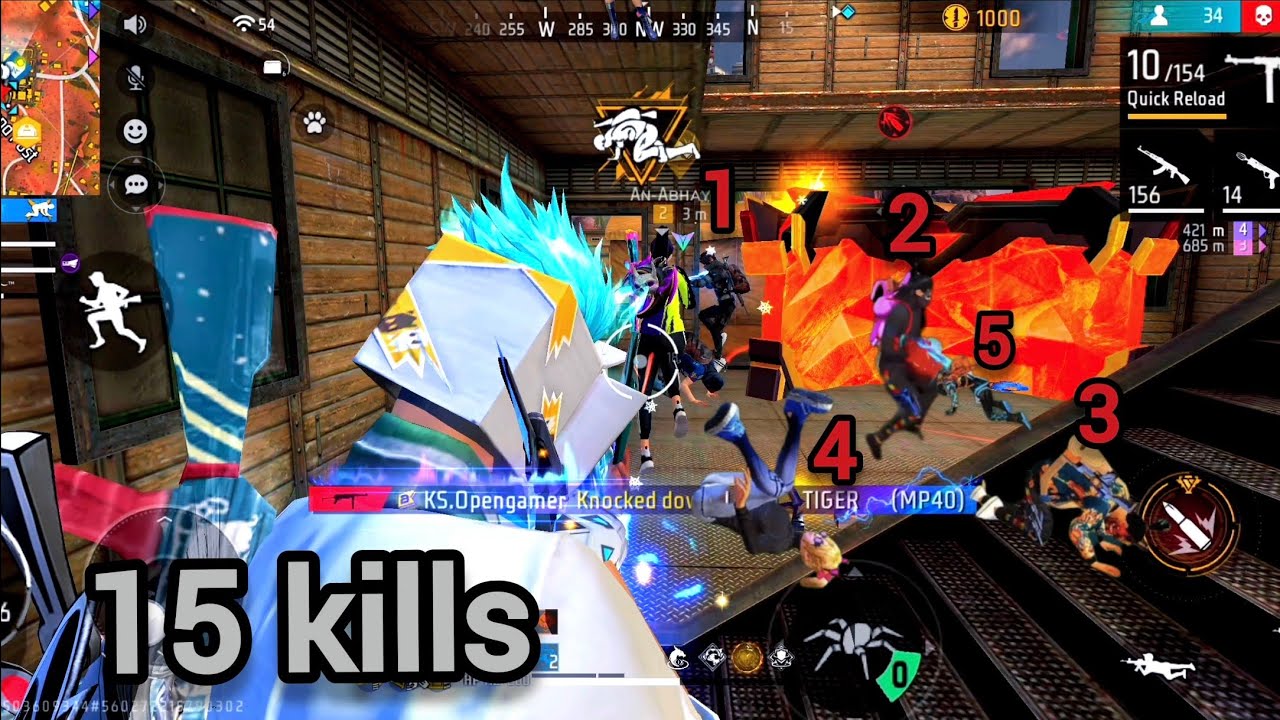 Ryden character in Br ranked gameplay with 100%headshot rate 15 kills ...