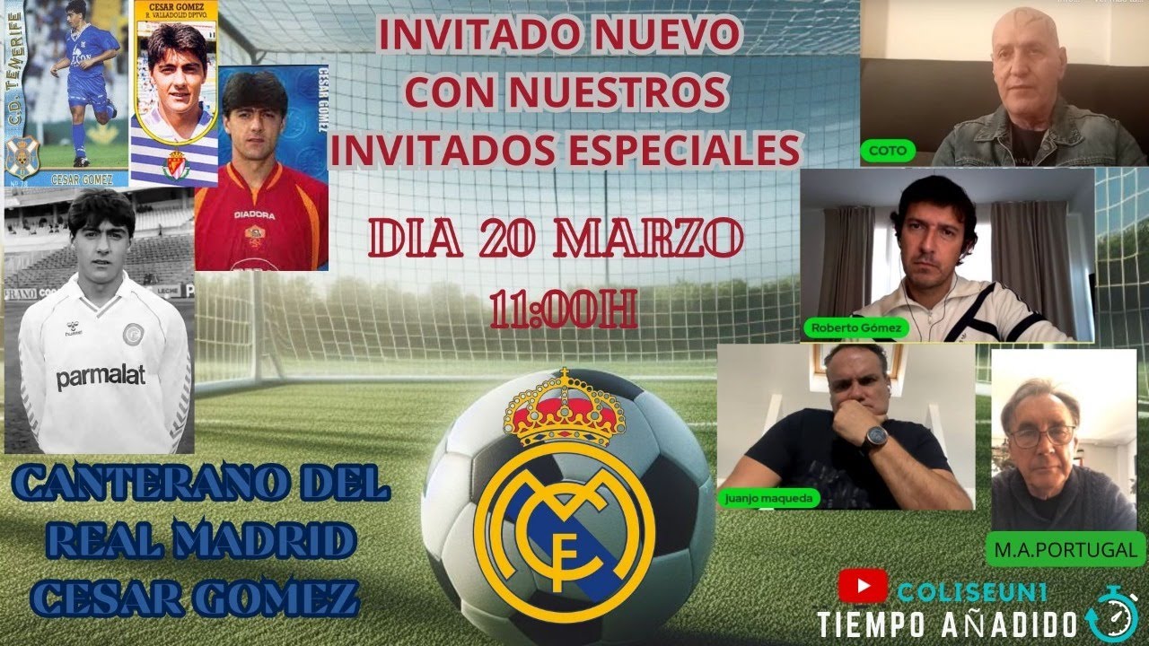 Tenemos de Invitado a Cesar Gomez Exfutbolista de a Cantera del Real ...