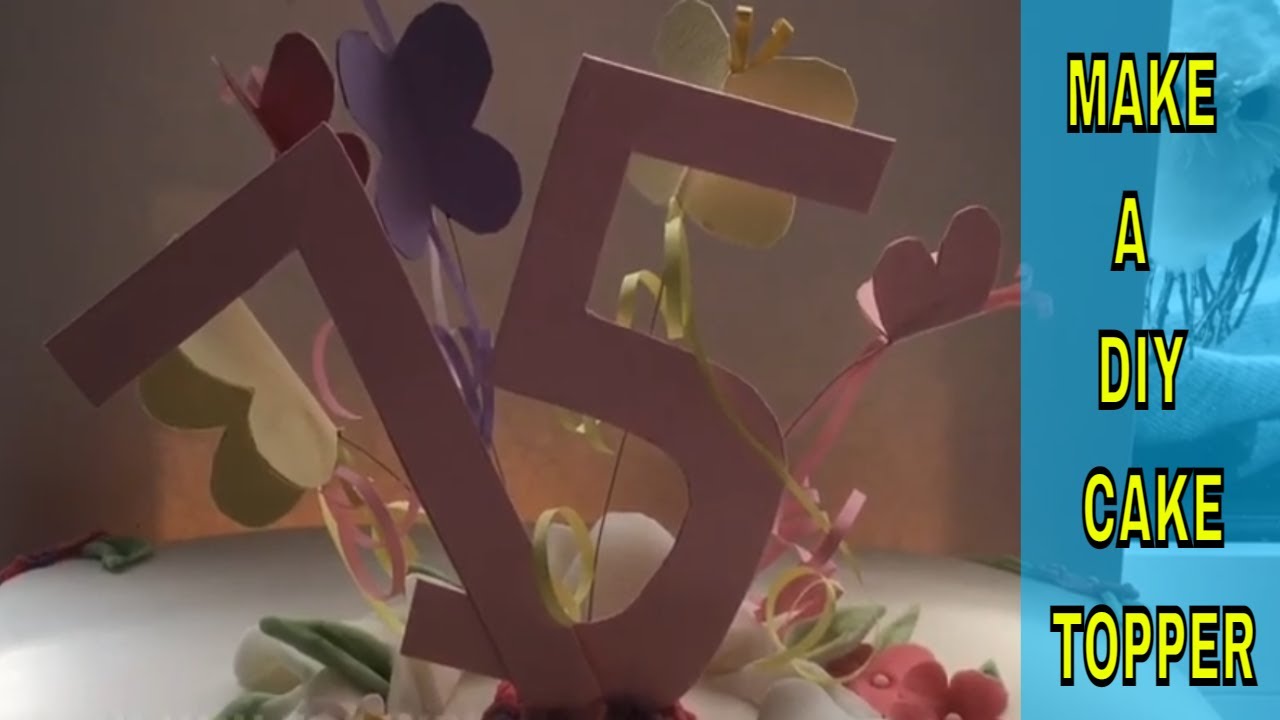 HOW TO MAKE CARDBOARD CAKE TOPPERS - YouTube