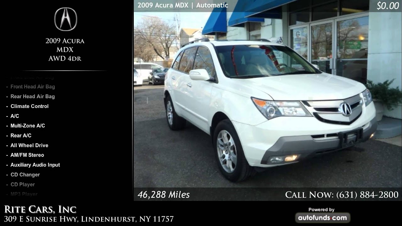 2009 Acura MDX AWD 4dr | Rite Cars, Inc, Lindenhurst, NY - SOLD - YouTube