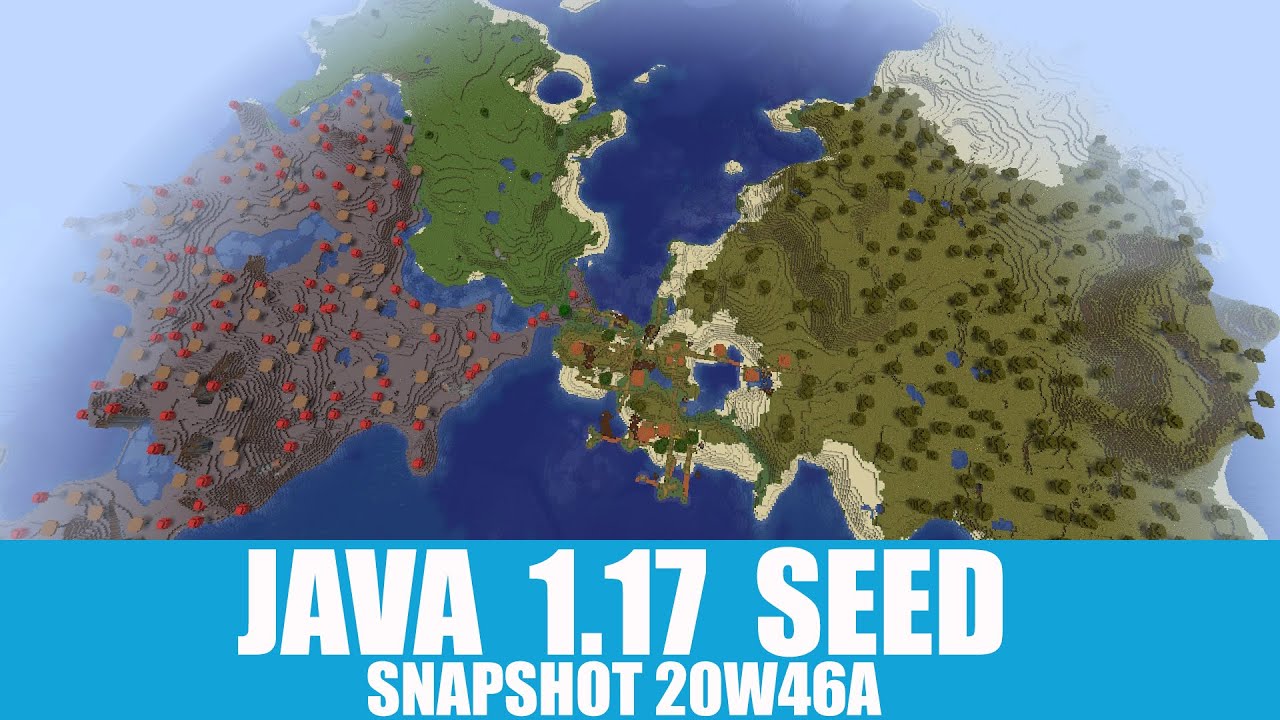 Minecraft Java 1.17 Seed: Spawn on a massive island with four different ...