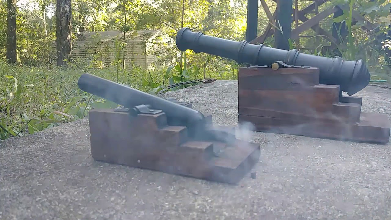 Homemade cannons - YouTube