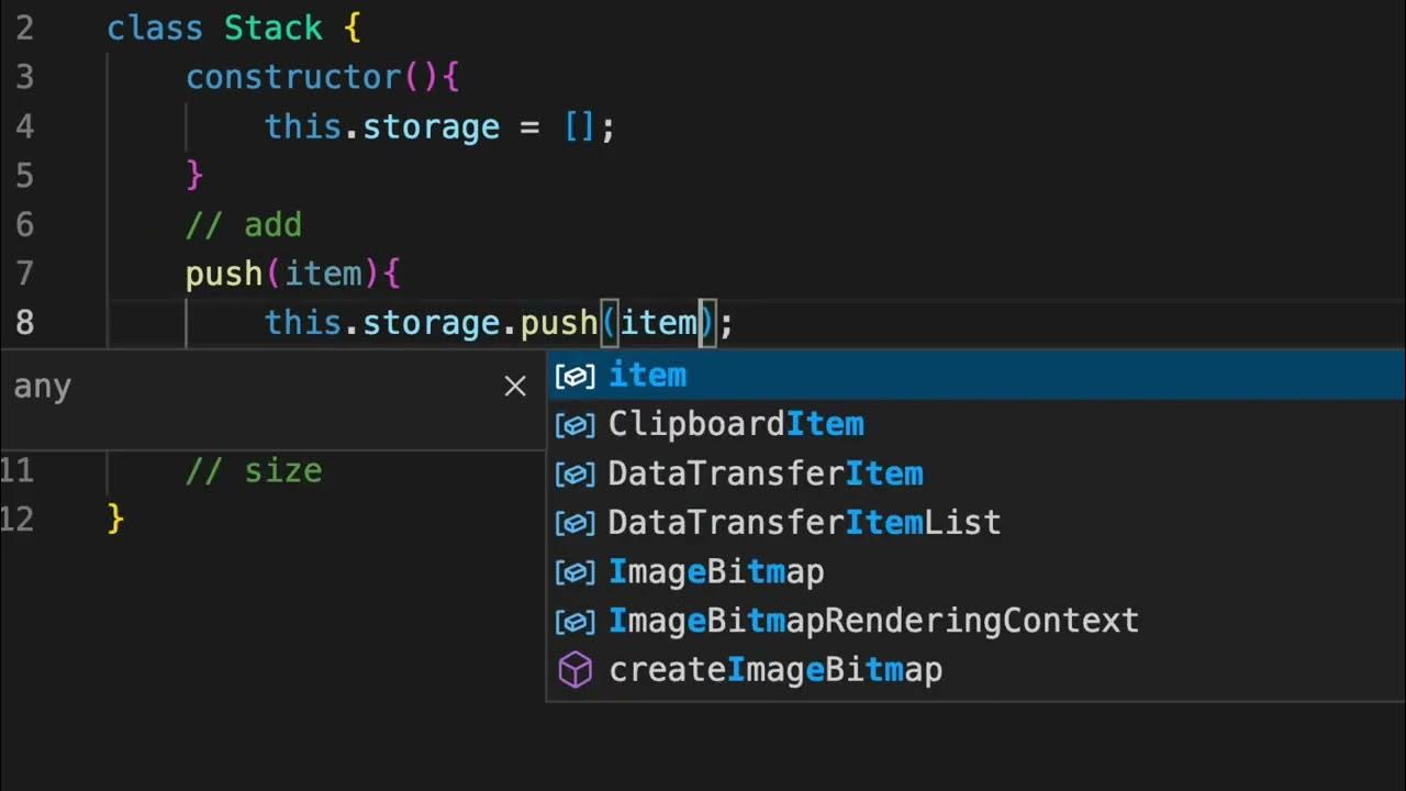 Data Structure - Stack - JavaScript شرح مفصل عن المكدس وعن طرق اضافة وحذف العناصر مع كتابة وشرح ...