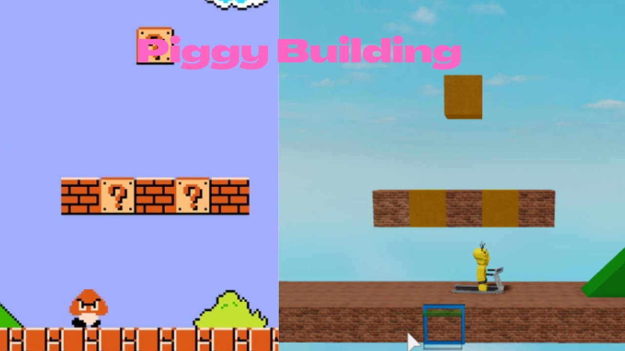 I built Super Mario Bros. 1-1 in Roblox Piggy Build Mode - YouTube