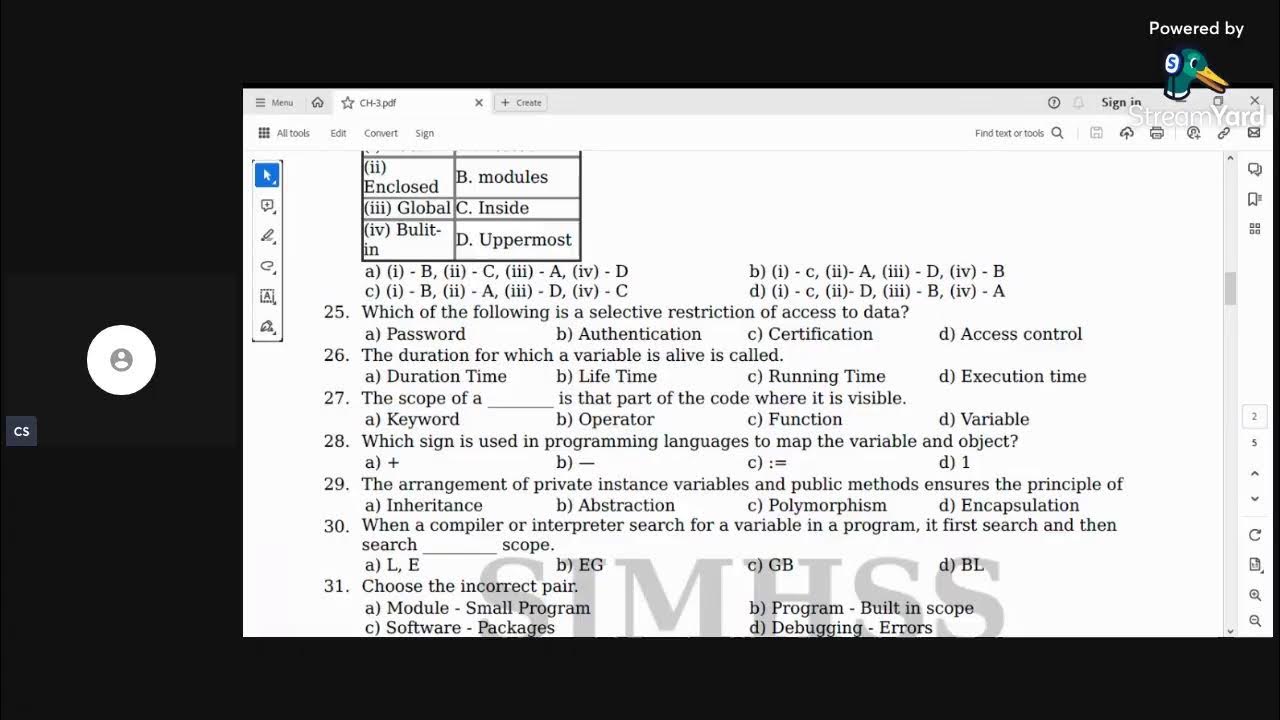 12-CS-PYTHON CH: 3 : ONE WORD TEST - YouTube