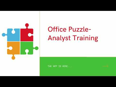 Office Puzzle- Analyst Training - YouTube
