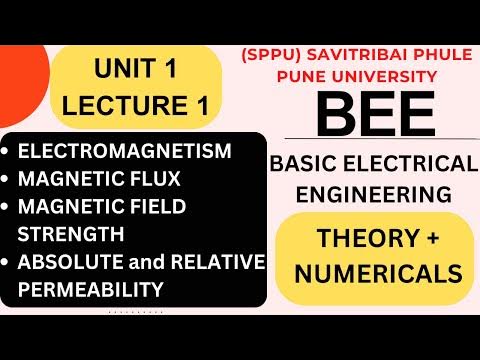 UNIT 1 | LECTURE 1 | ELECTROMAGNETISM | BEE | BASIC ELECTRICAL ENGINEERING | SPPU PUNE ...