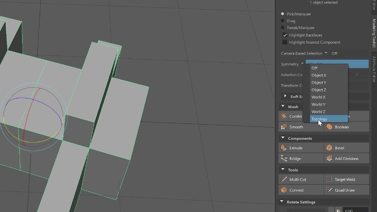 Maya Symmetry + Playing with Soft Selection's Fall Off Curve - YouTube