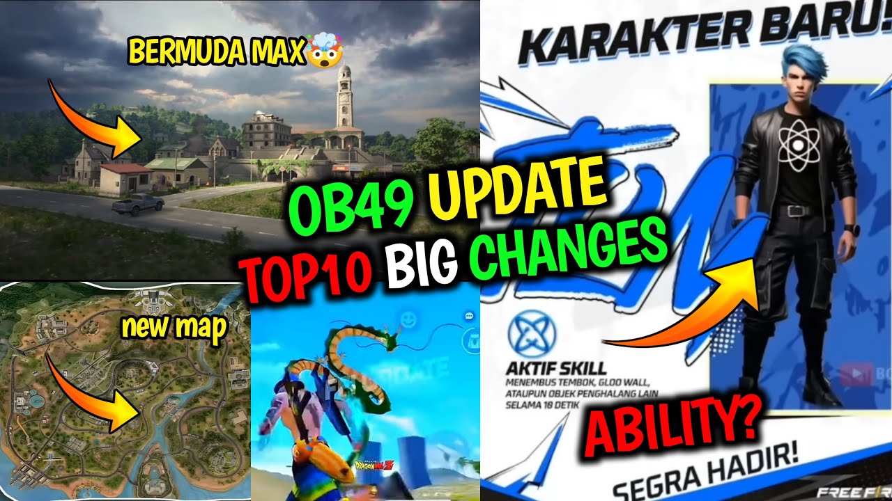 TOP 30 changes in new OB49 Update || TOP CHANGES OB49 UPCOMING UPDATE🔥 ...