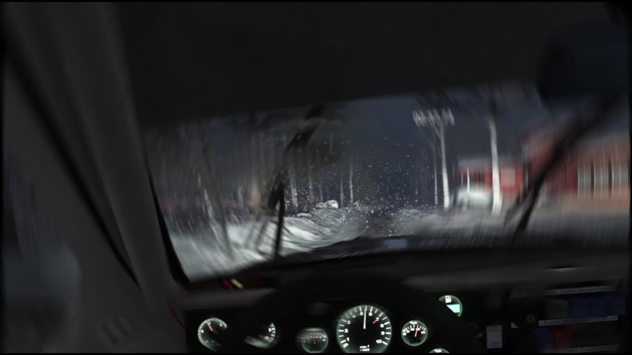 Night Blizzard Rally POV VR SNOWSTORM - YouTube