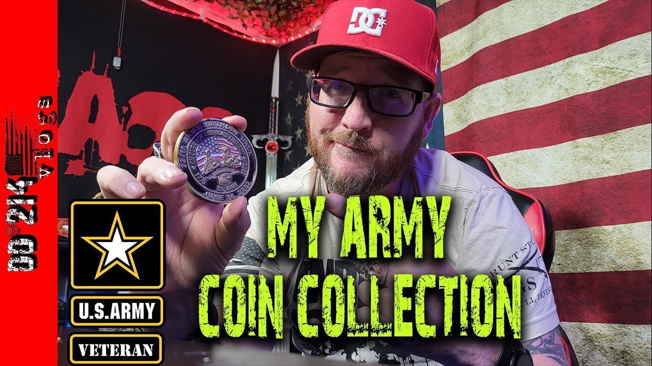 My Army challenge coin collection and how I got them - YouTube