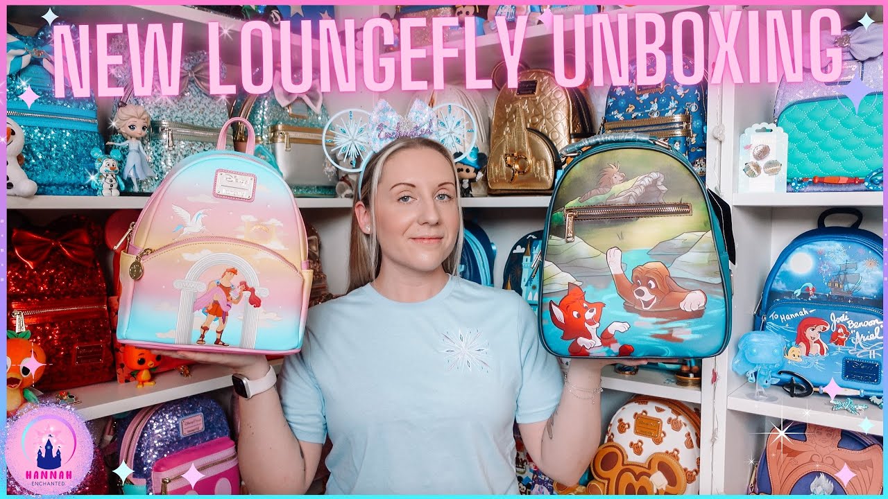 Disney Unboxing Hercules Fox & The Hound Frozen Loungefly Mini Backpack ...