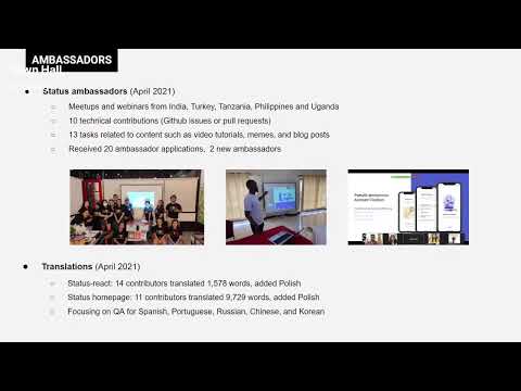 Status Town Hall #75 - 10 May 2021