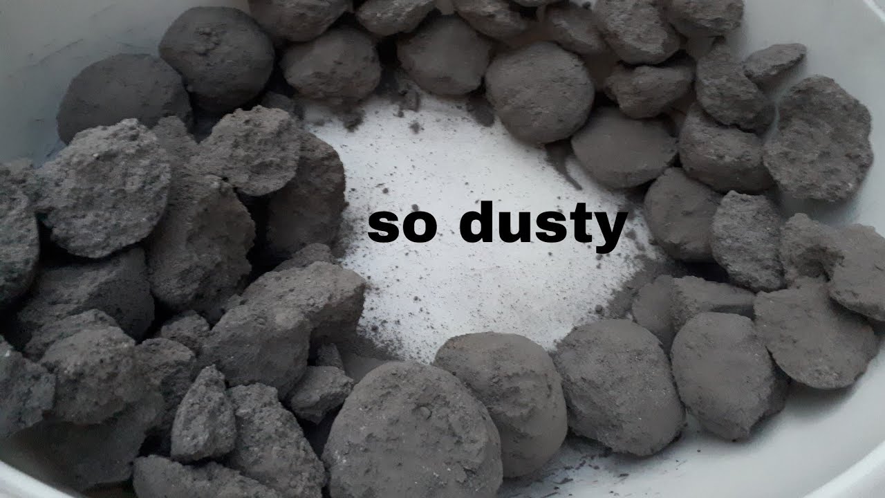 ASMR:so dusty pure charcoal smashing with long sifting/dust play/ so ...