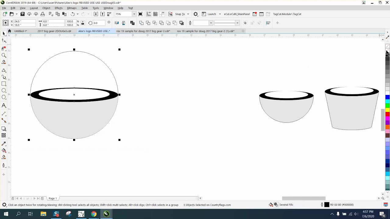 Corel Draw Tips & Tricks Trace Make a cup - YouTube