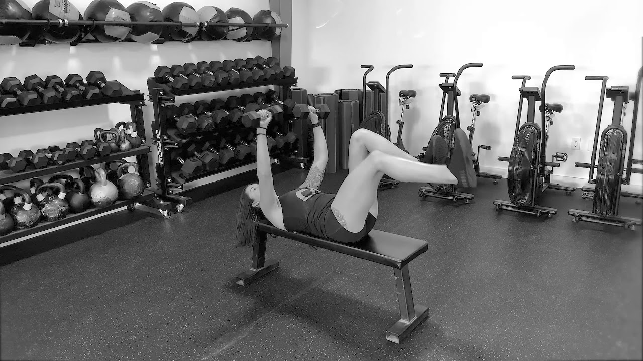 Deadbug Dumbbell Bench Press - YouTube
