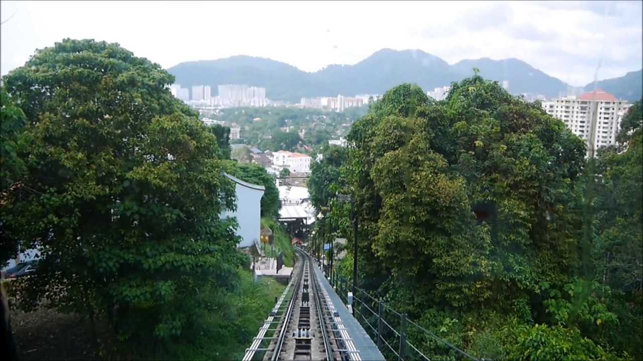 Penang Hill Funicular Railway - Journey Back Down - YouTube