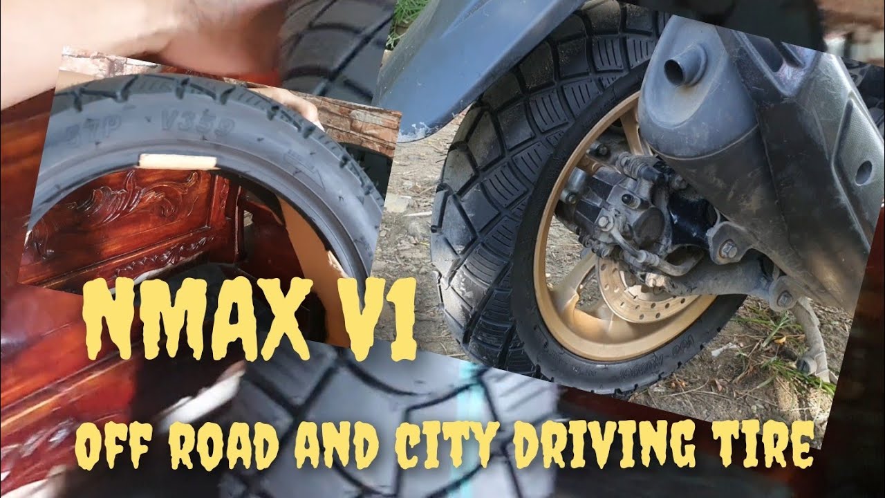 NMAX V1 with ADV honda rear tire, Veerubber V359 130/70-13 - YouTube