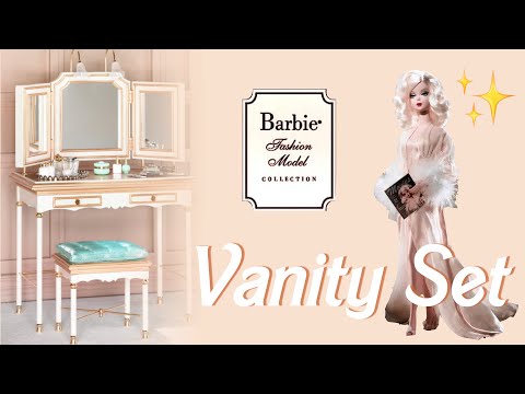 Barbie Fashion Model Collection Vanity Set & Honey in Hollywood Silkstone  Review B3436&K7919