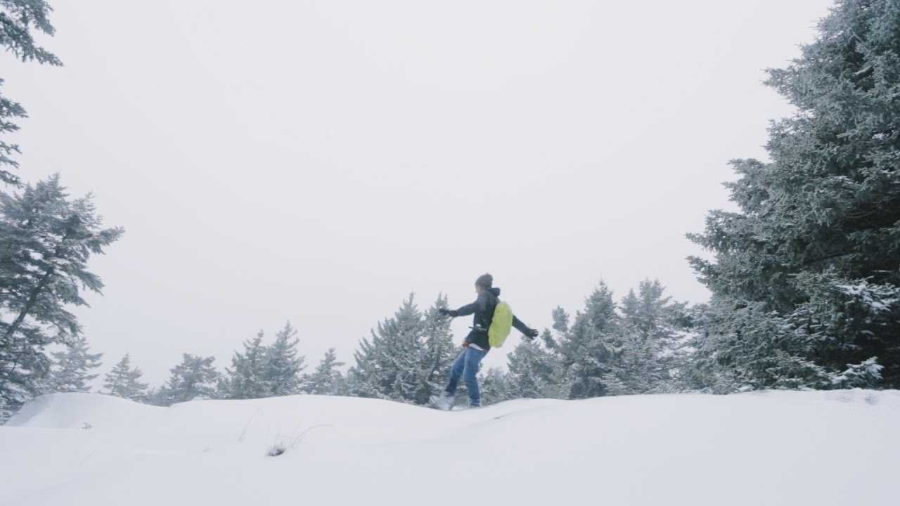 Super slippery hike! Fresh snow and ice. - YouTube