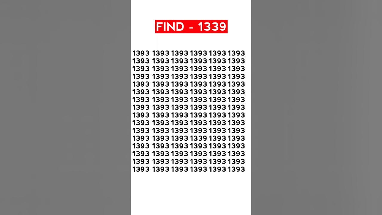 Let See How Genius You are - Find 1339 #Shorts - YouTube