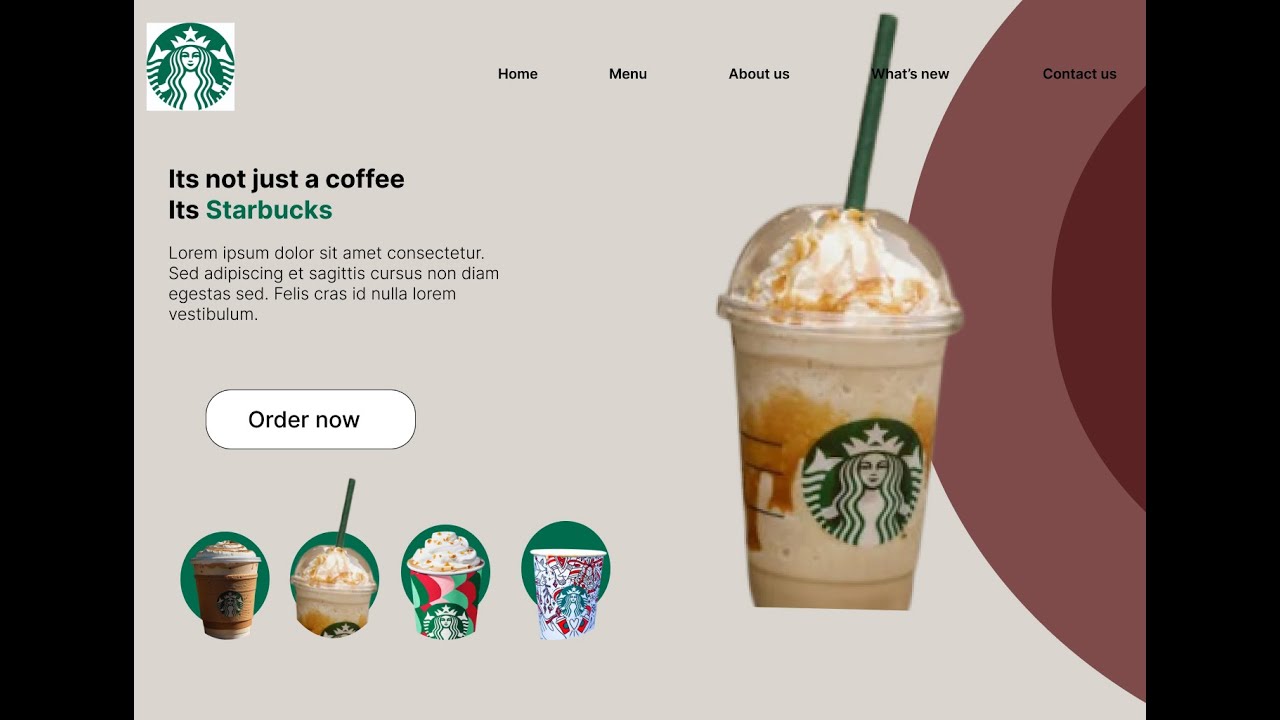 Design Starbucks website using figma - YouTube