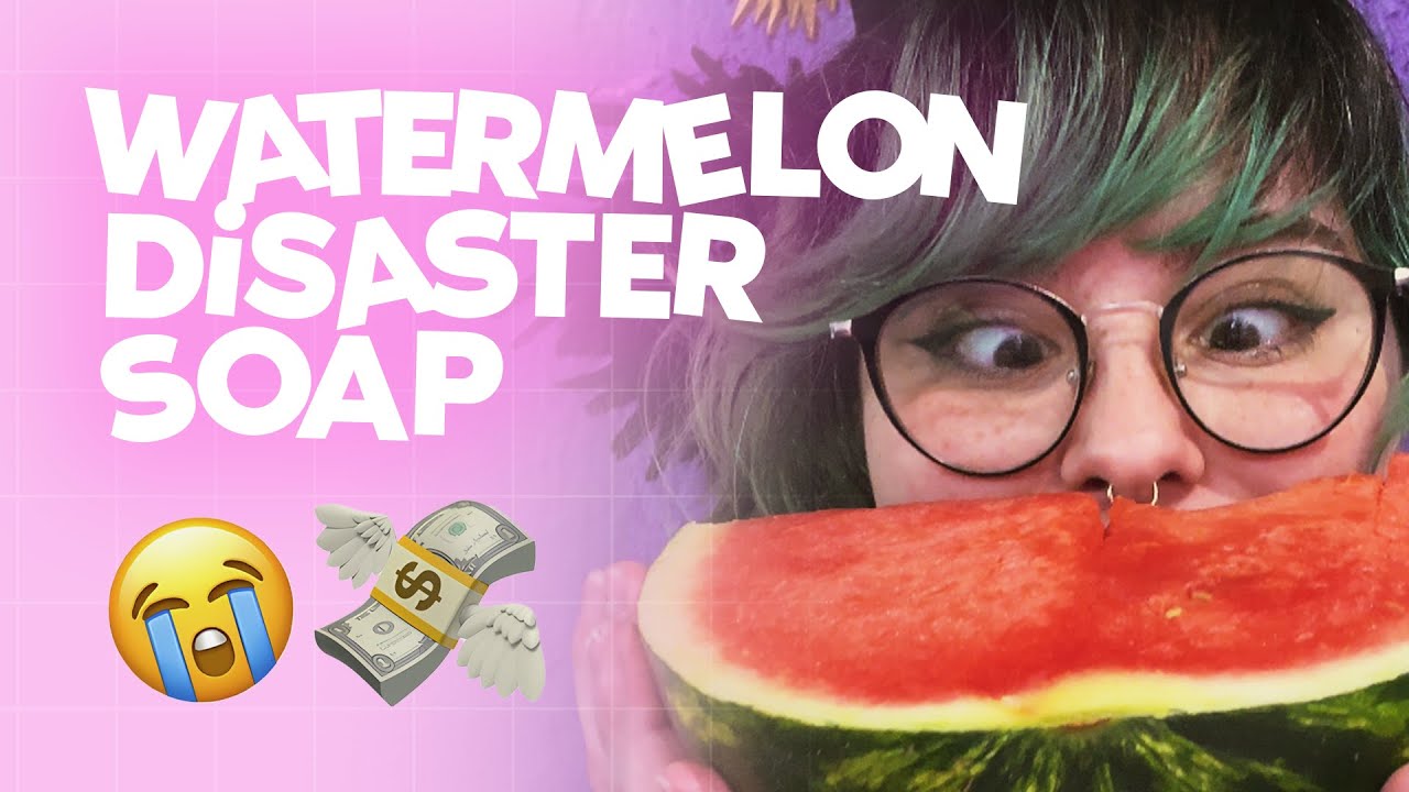 My WORST Soap Fail 😭💸🍉 Making a REAL Watermelon Soap + Encouraging ...