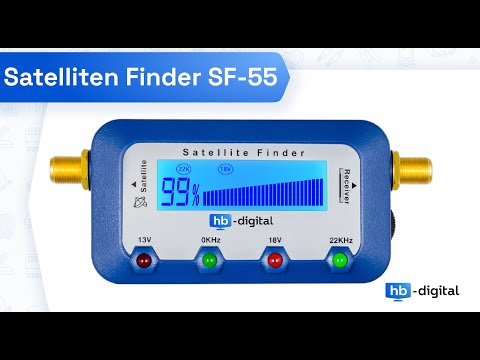 Satelliten Finder Sat Finder Digital SATFINDER SF-55 LCD Display TON HDTV 3D 4K Review HB-Digital