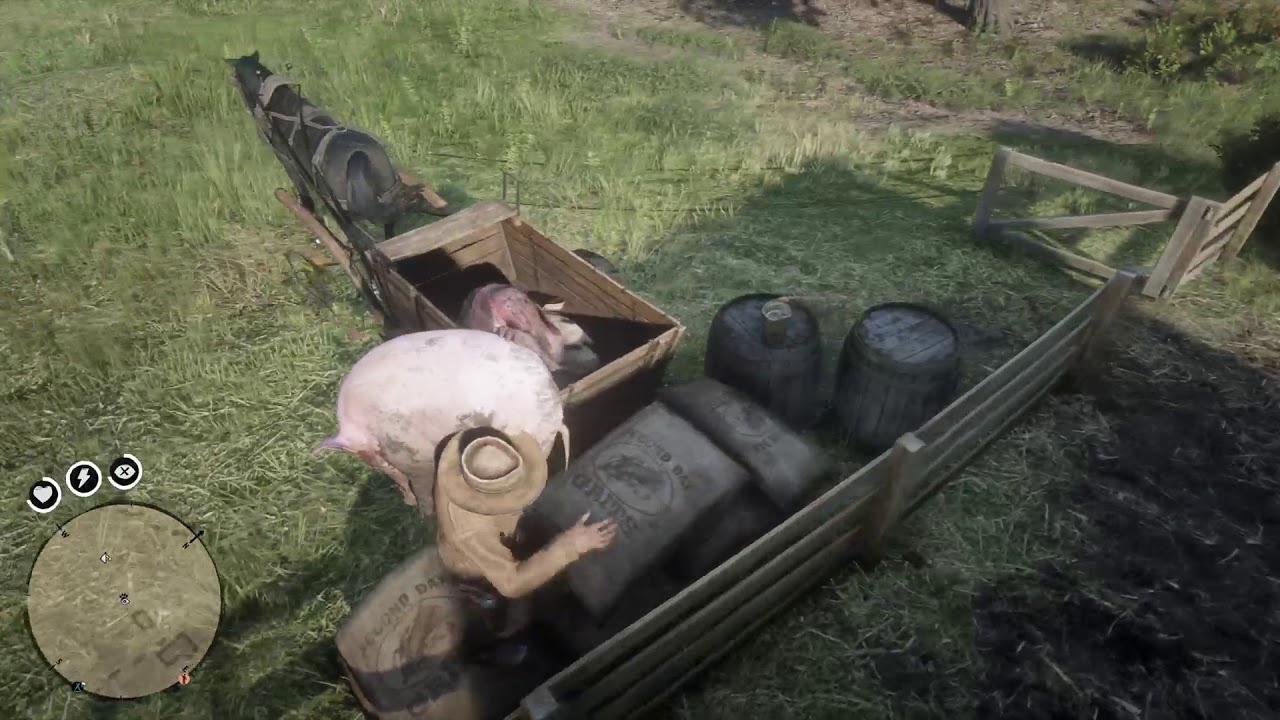 Red Dead Online Beta - Livestock Farming With A Wagon - Pig Farm ...