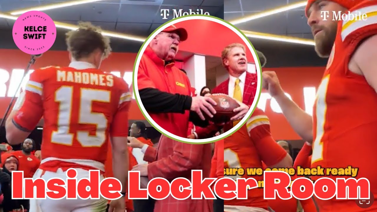 INSIDE Travis Kelce & Chiefs LOCKER ROOM INSANE CELEBRATION after win ...
