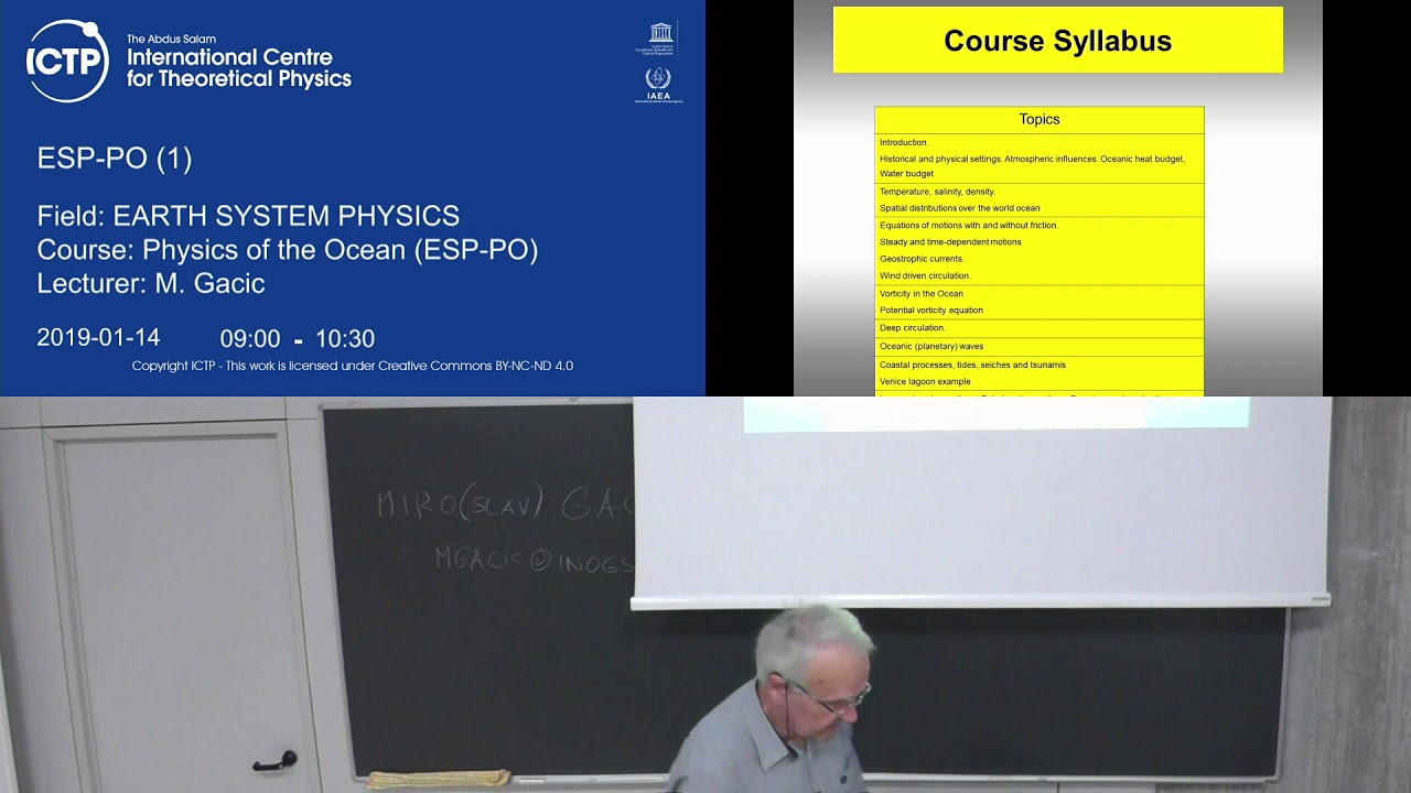 Physics of the Ocean (ESP-PO) Lecture 1 - YouTube