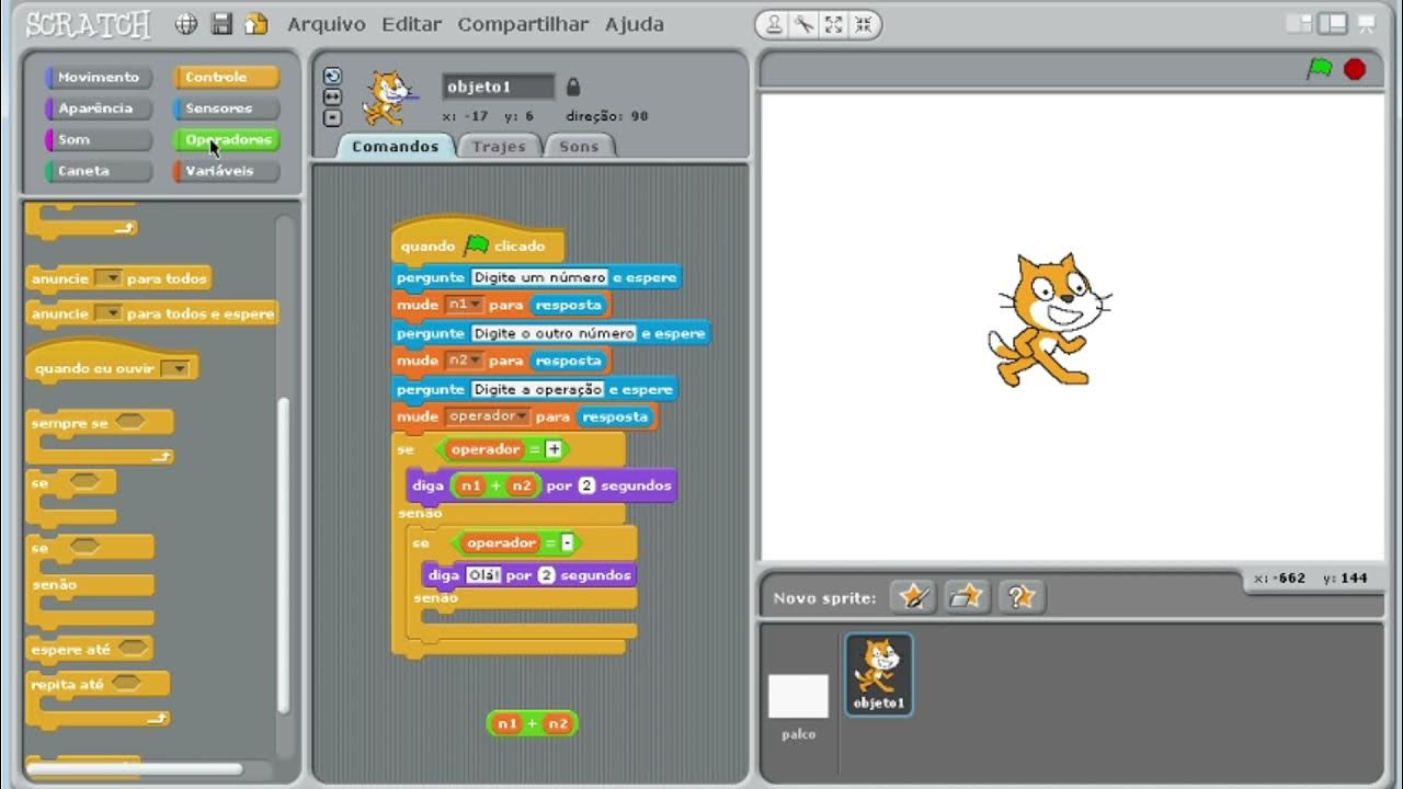 SCRATCH - Estrutura condicional SE - YouTube