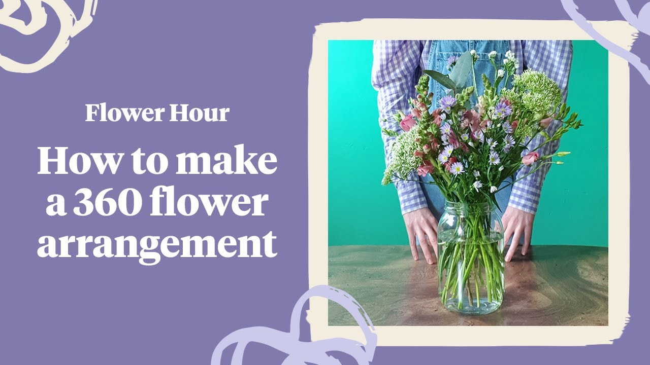 How to make a 360 flower arrangement - YouTube