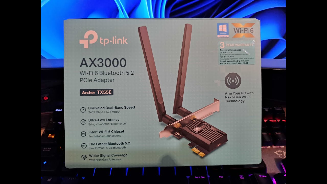 Installing a WI-FI Bluetooth PCIe Adapter *tp-link AX3000 WI-FI 6 ...