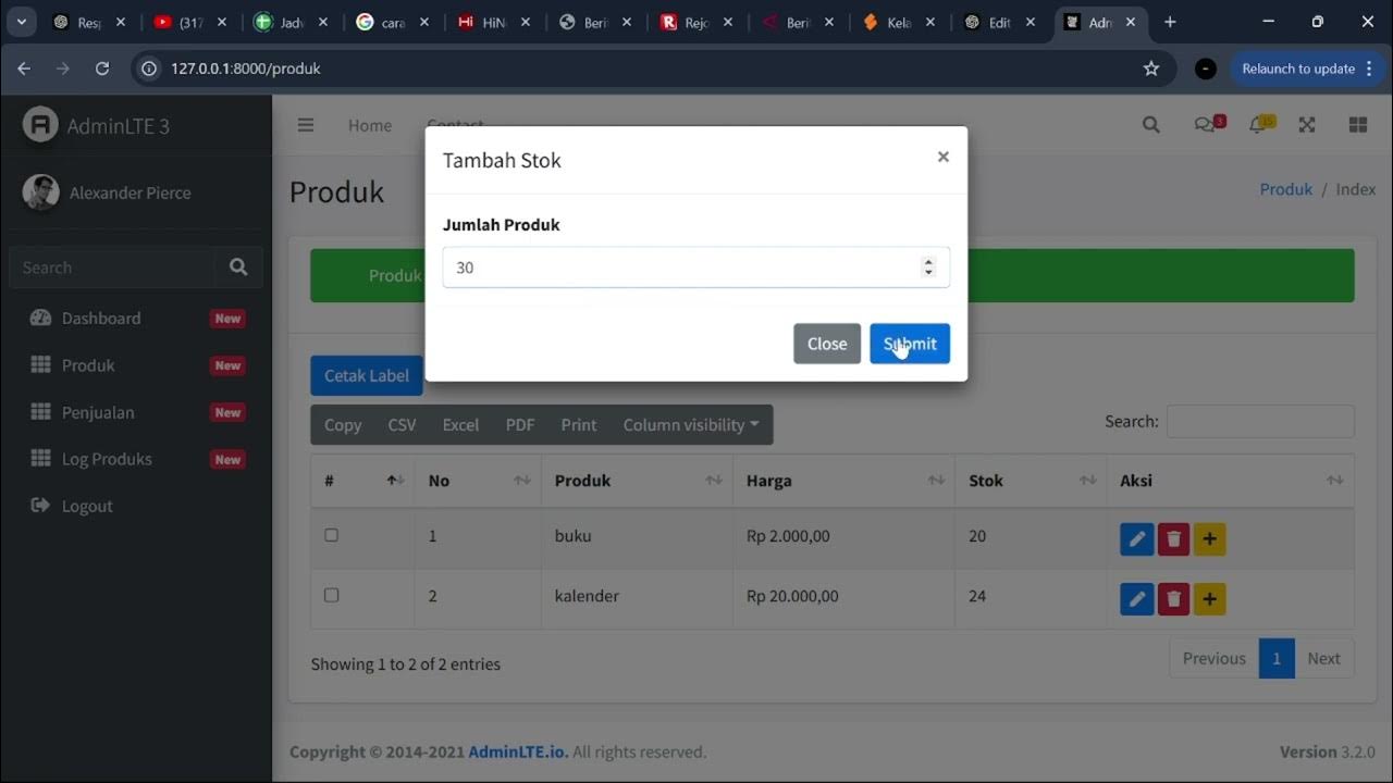 Demo Kasir Laravel - YouTube