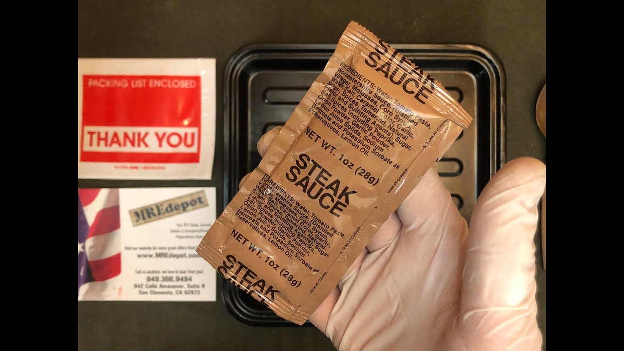 STEAK SAUCE - MRE US Military Surplus Review. (MREdepot). - YouTube