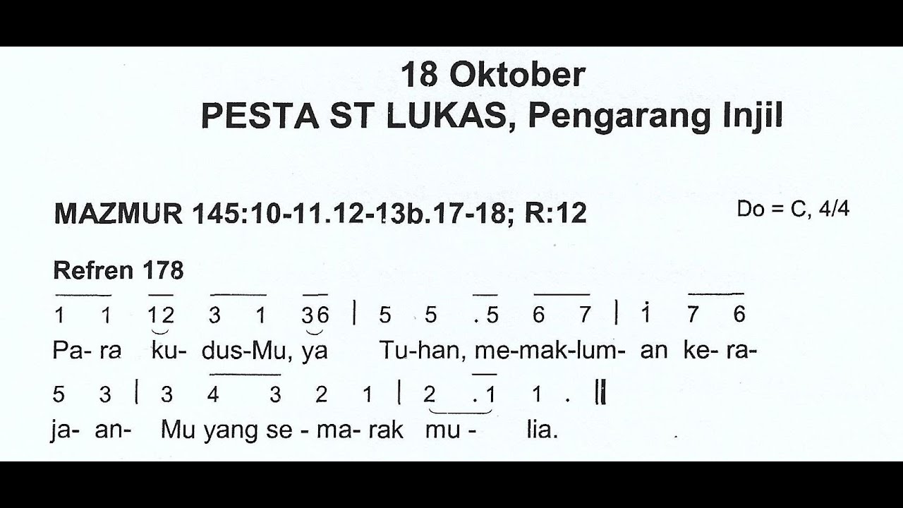 Pesta Santo Lukas Pengarang Injil - YouTube