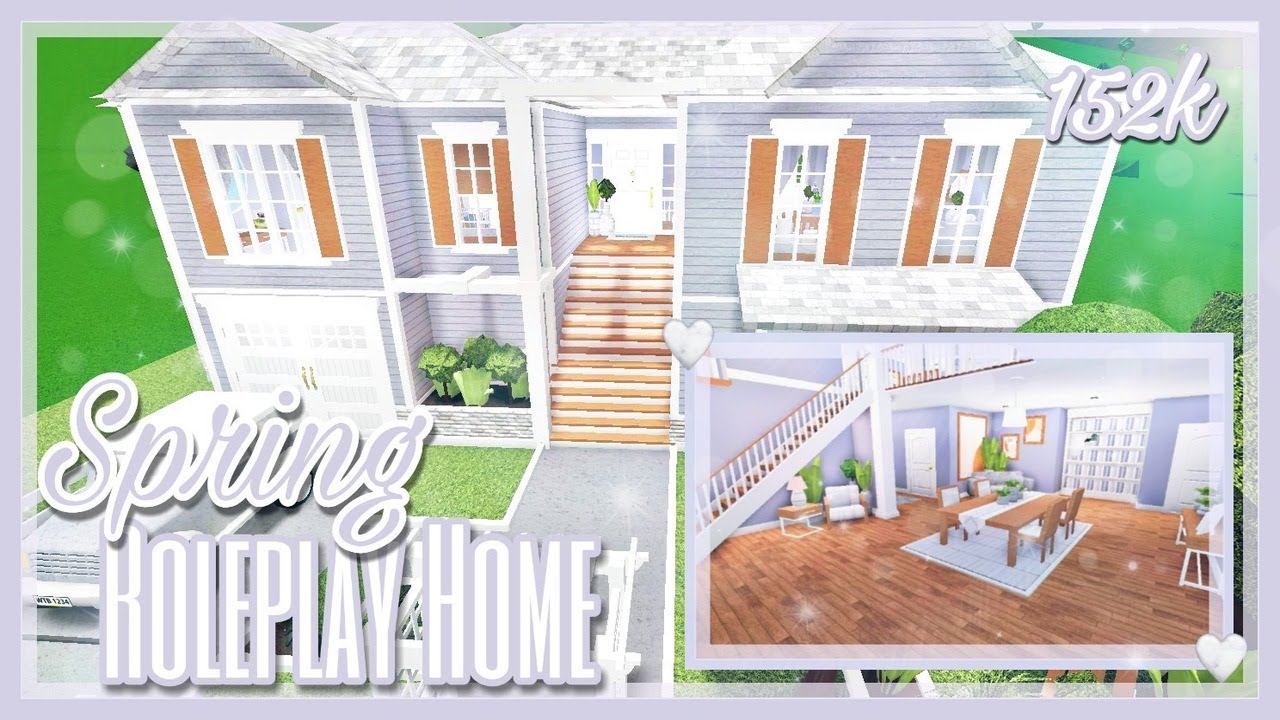 ROBLOX | Bloxburg: 152k Spring Roleplay Home | Tour + Speedbuild ...