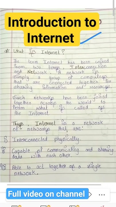 Introduction to Internet ||Web Designing|| @BCAwithMannu - YouTube