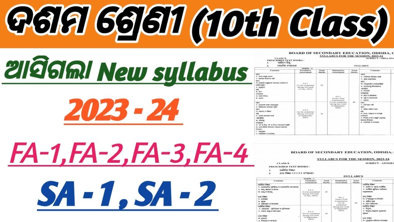 10th class syllabus 2023-24 |10th class new syllabus 2023| class 10 ...