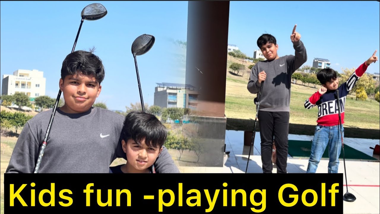 Kids Fun playing golf - YouTube